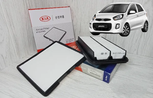 Combo KIA picanto 2nd gen cabin filter & air filter (97133-0700)(28113 ...