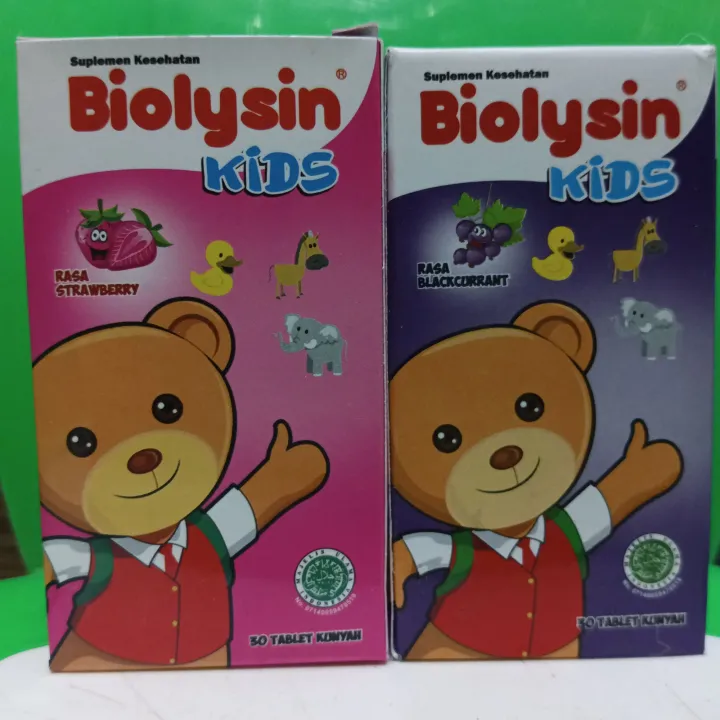 Biolisin kids permen multivitamin anak rasa buah isi 30 tablet kunyah ...