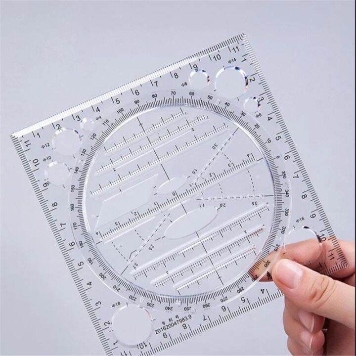 Creative Multifuntional Geometric Drawing Ruler Rotatable Ellipse ruler ...