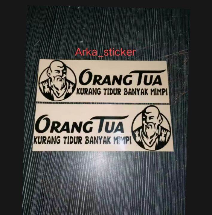 sticker cutting orang tua ukuran 20cm | Lazada Indonesia