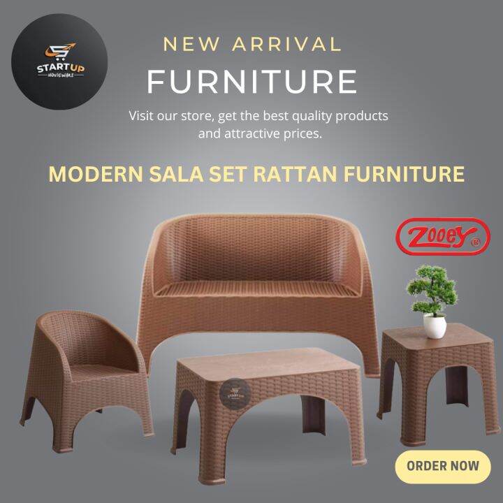Start up zooey modern Sala set rattan furniture | Lazada PH
