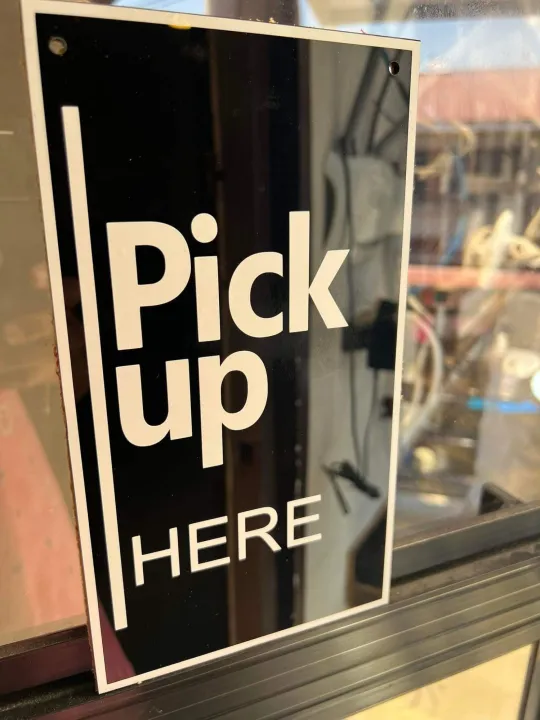 pick up here signage/single acrylic 5x9 inch/water proof/ | Lazada PH