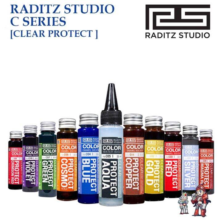 สีแอร์บรัช [RADITZ STUDIO] No.C01-10 CLEAR PROTECT COLOR SERIES Pre ...