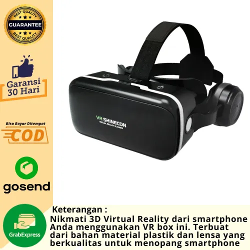 Kacamata VR Box Virtual Reality dengan Headphone | Lazada Indonesia