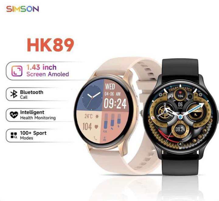 HK89 Smartwatch AMOLED 1.43 inch Always On Display | Lazada Indonesia