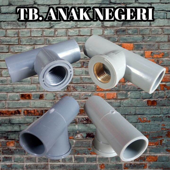 Tee T Pipa 1/2 inch Drat kuningan T PIPA PVC 1/2 inch presisi | Lazada ...