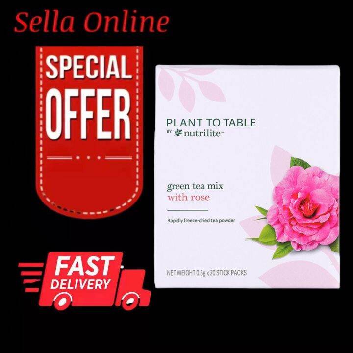 Amway Plant To Table By Nutrilite Green Tea Mix With Rose/White Tea Mix ...
