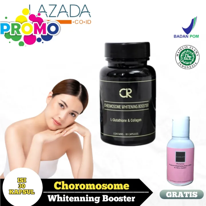 30 KAPSUL CR CHROMOSOME WHITENING BOOSTER KAPSUL INFUS PUTIH WHITENING ...