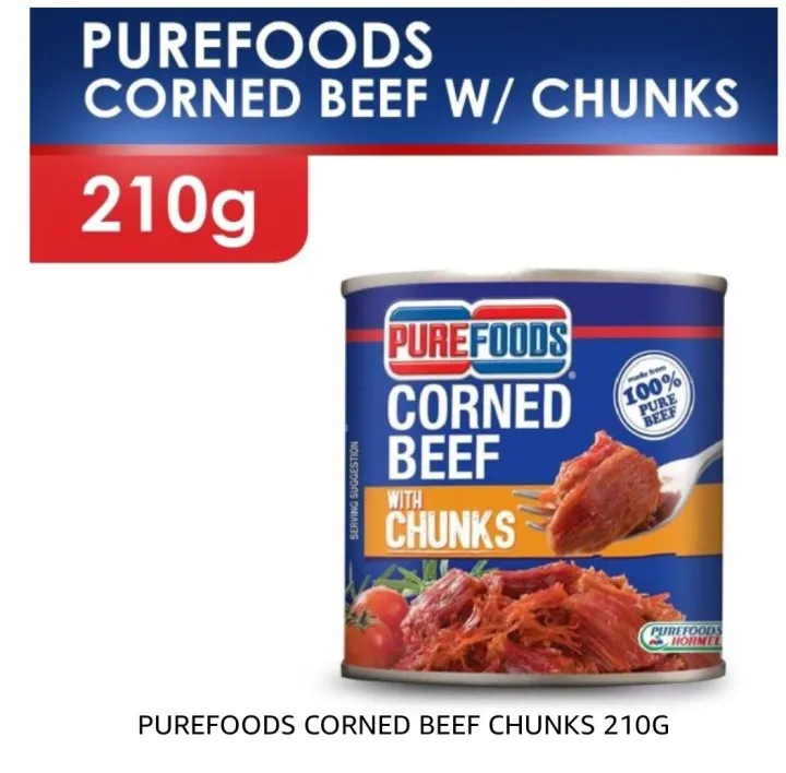 PUREFOODS CORNED BEEF CHUNKS 210G | Lazada PH