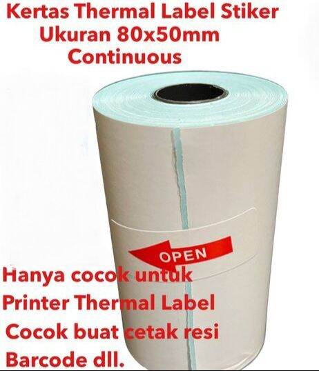 Label Kertas Resi Sticker Thermal 80×50mm Roll | Lazada Indonesia