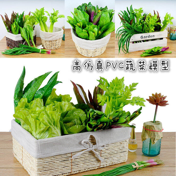 Artificial Vegetable Props Lettuce Slices Celery Cabbage Flower Model ...
