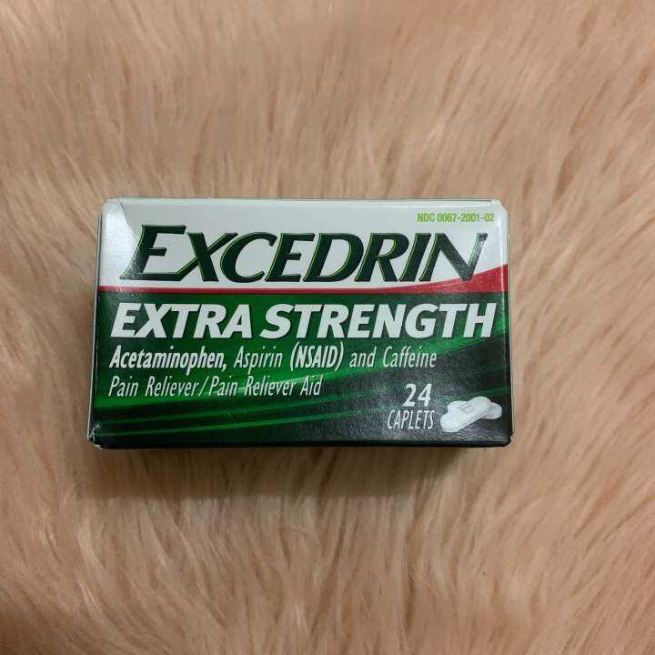 Excedrin Extra Strength Caplets for Headache Pain Relief, 24 Count ...