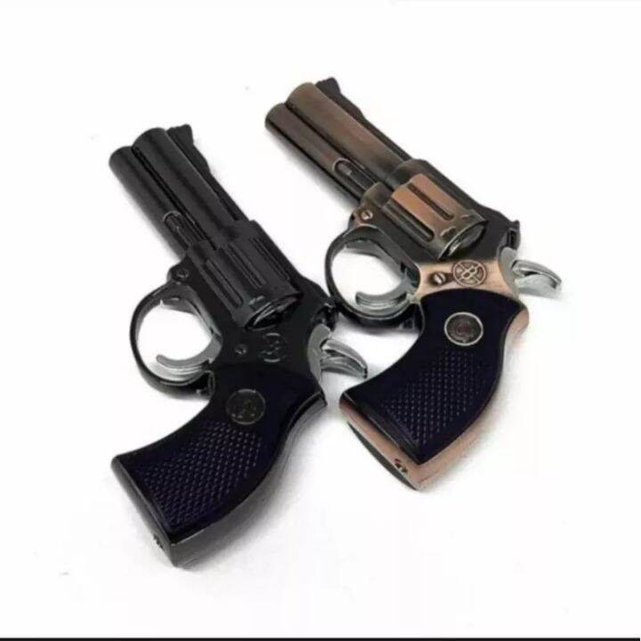 korek api pistol model python revolver full besi kecil unik | Lazada ...