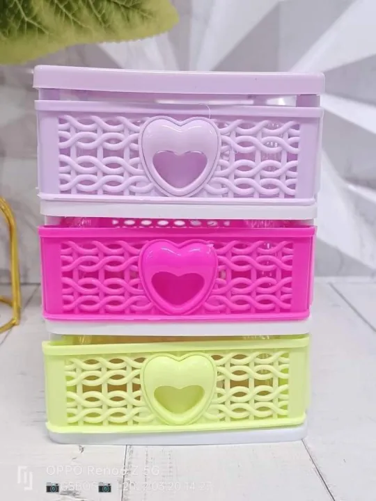 Cute mini drawer 3 layer | Lazada PH