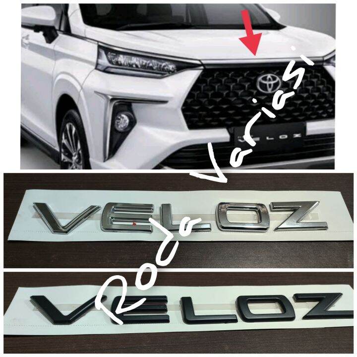 Emblem Logo Tulisan Kap Mesin Mobil All New VELOZ 2022 up Warna ...