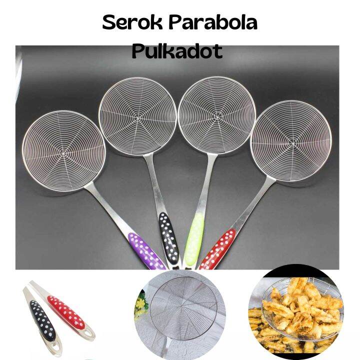 Serok Parabola PULKADOT Serok Saringan Minyak Stainles Steel Penyaring ...