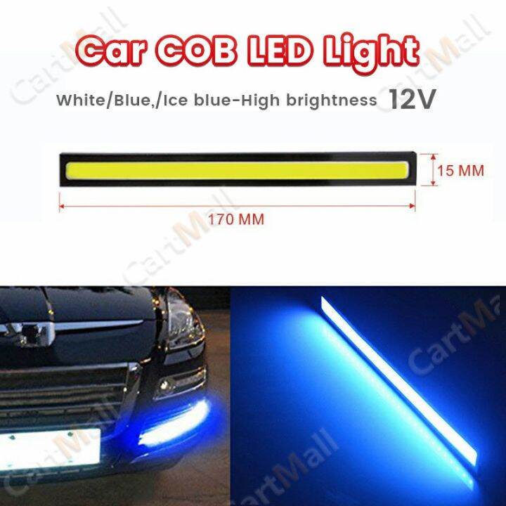 COB Car Interior LED White Blue Light Tube Car Accessories Light ...