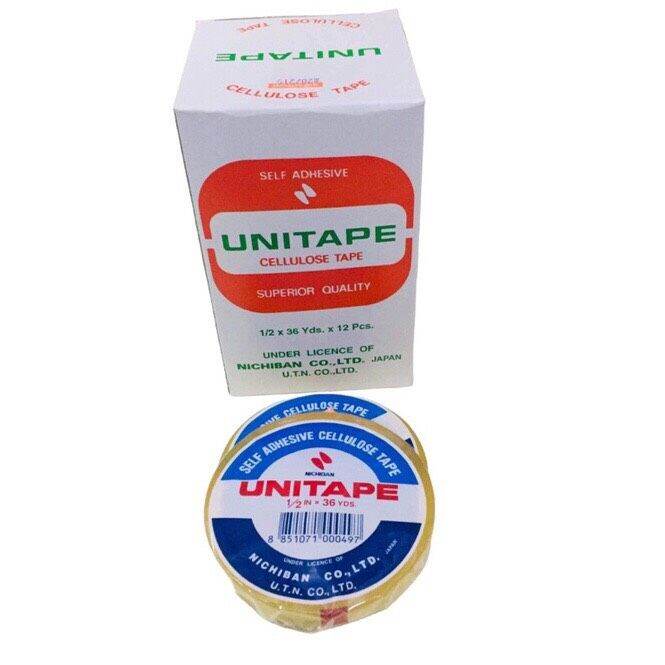 เทปใส unitape กว้าง1/2นิ้ว*36หลา(แกนใหญ่3นิ้ว) | Lazada.co.th
