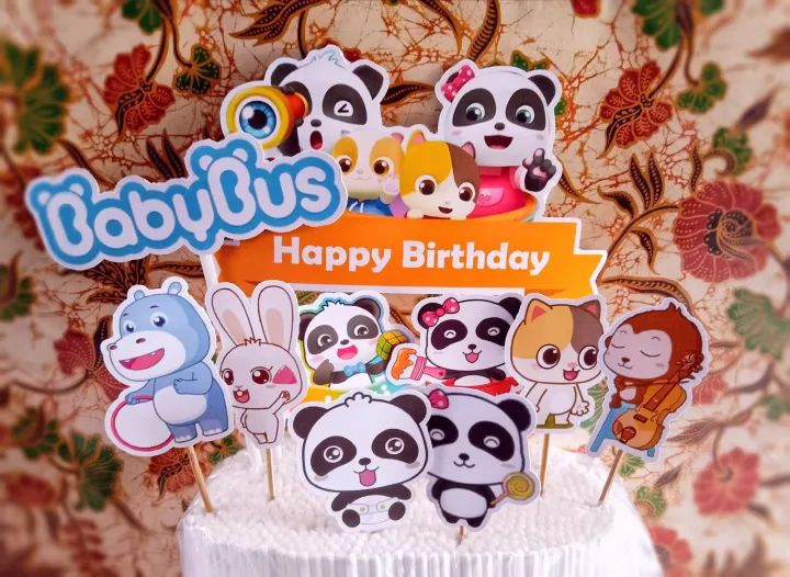 Topper Kue Custom Nama Karakter Baby Bus | Lazada Indonesia