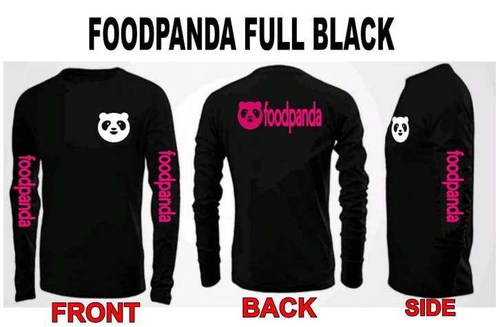 Full black foodpanda rider uniform long sleeve | Lazada PH