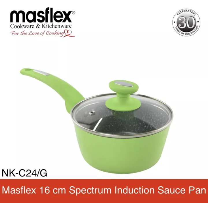Masflex 100% Original 16 cm Spectrum Induction Non-Stick Sauce Pan with ...