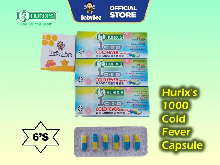 Hurix's 1000 Cold Fever Capsule 6'S | Lazada