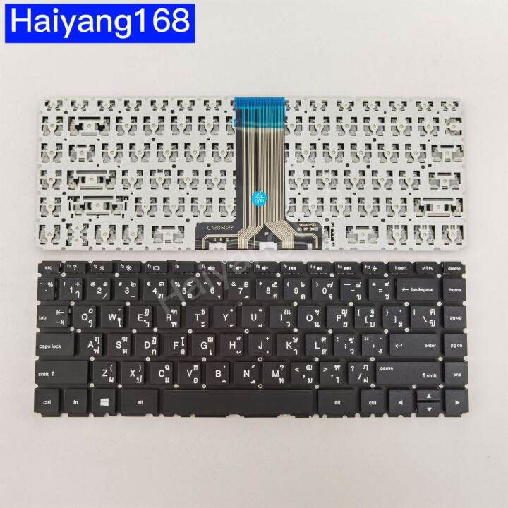 Keyboard คีย์บอร์ดใช้กับ HP 14-AB 14-PF 14-BW 14-AL ปุ่มมน เป้นพิมพ์ ภา ...