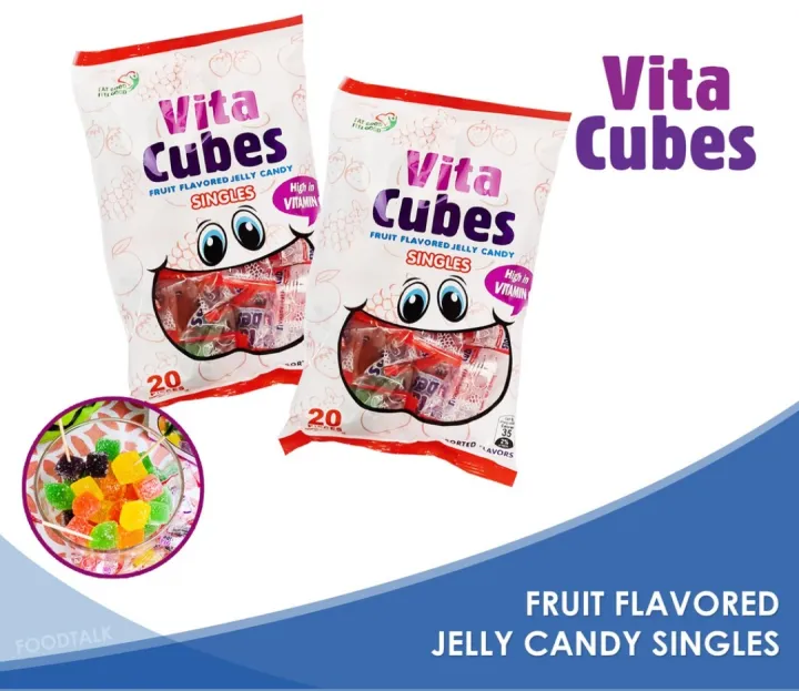 VITA CUBES | FRUIT FLAVORED JELLY CANDY | BUNDLE OF 2 | HIGH IN ...