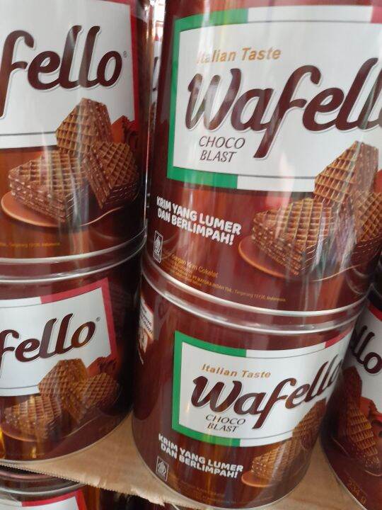 WAFELLO WAFER COKLAT CARAMEL KEMASAN KALENG 234 GRAM | Lazada Indonesia