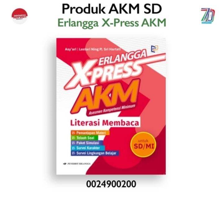 ORI harga teks Erlangga Xpress AKM literasi membaca untuk SD/mi edisi ...