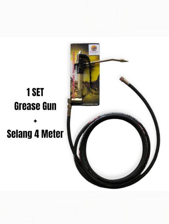 Hand Grease Gun Spare Gun Gemuk Pump Pompa Angin + Selang Pispot ...