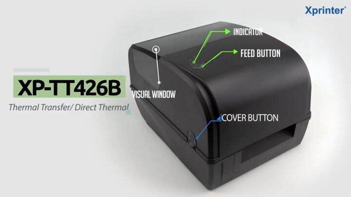 Printer Barcode Transfer Thermal Xprinter TT426B USB LAN BLUETOOTH TT ...