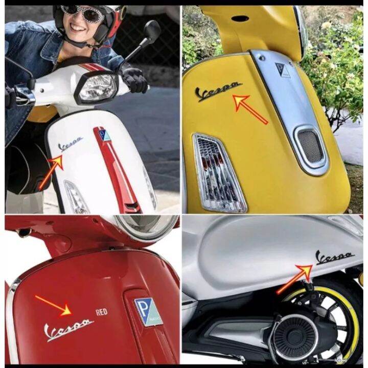 Emblem 3D Tulisan vespa buat vespa modern Uwinfly T3 dan Goodrich V7 ...