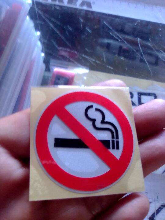 stiker dilarang merokok no smoking uk 5cm | Lazada Indonesia
