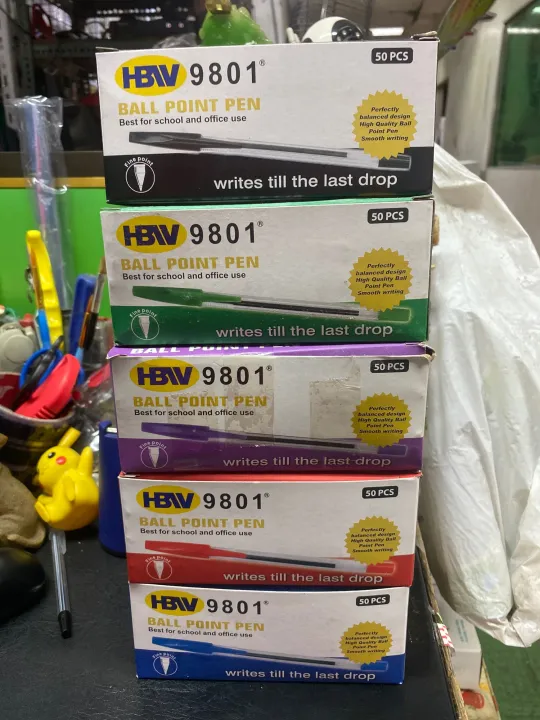 HBW 9801 ballpens 50 pieces per box | Lazada PH