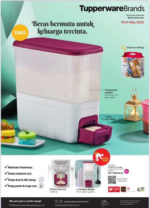 Tupperware Rice Dispenser Rice Smart (1) | Lazada