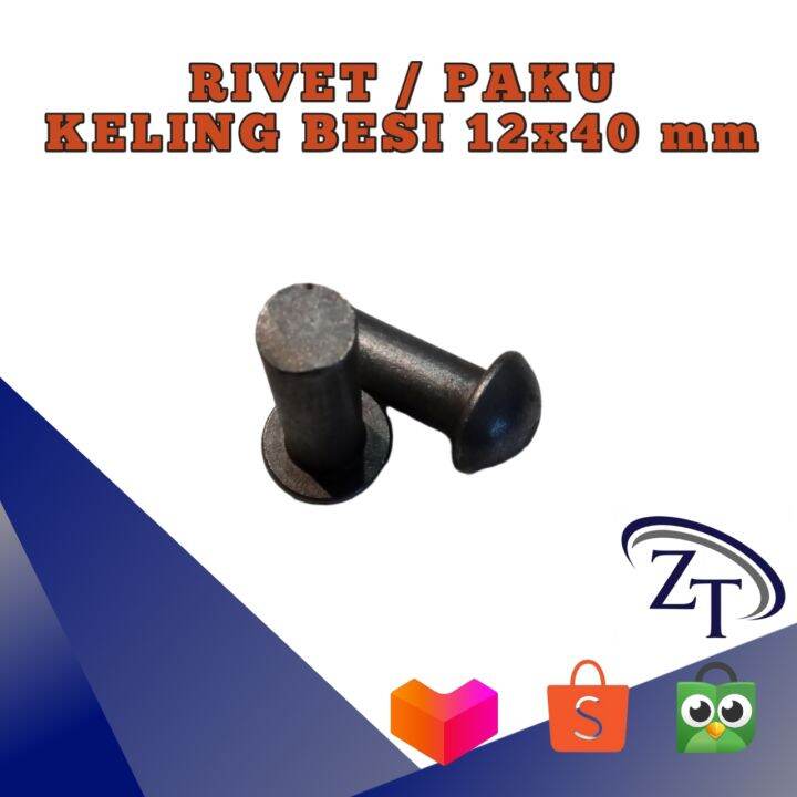Rivet Paku Keling Besi Diameter 12 x 40mm | Lazada Indonesia