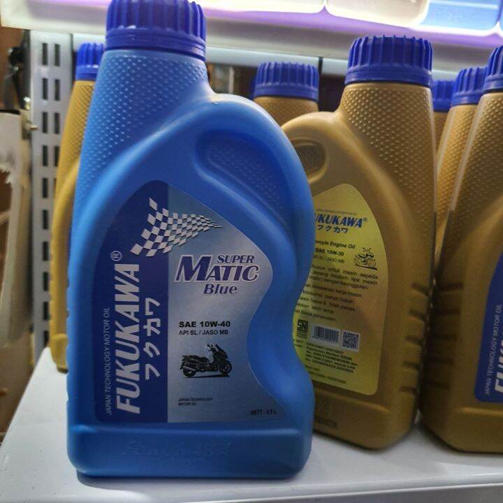 OLI MATIC 10W-40 SUPER BLUE 0,8Lt dan 1Lt FUKUKAWA 100% ORIGINAL SPEC ...