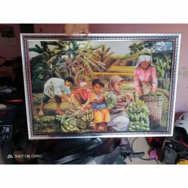 Gambar 3 dimensi panen pisang dan bingkai fiber ukuran 40x60cm | Lazada ...