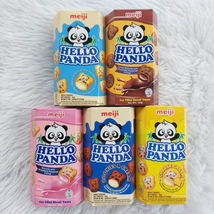 Meiji Hello Panda Chocolate/Strawberry/Milk Filled Biscuit 43g | Lazada PH