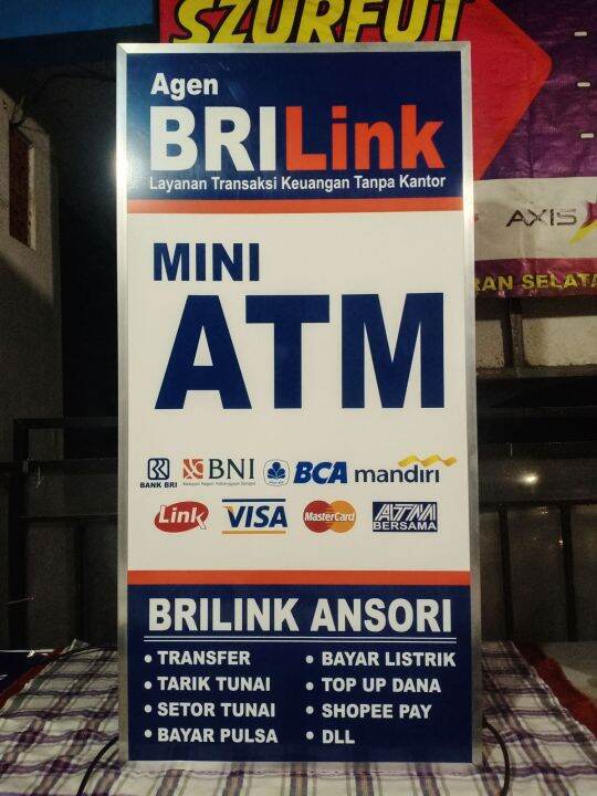 NEON BOX AGEN BRILINK UKURAN : 60 X 120 CM, 2 MUKA, AKRILIK, STIKER ...