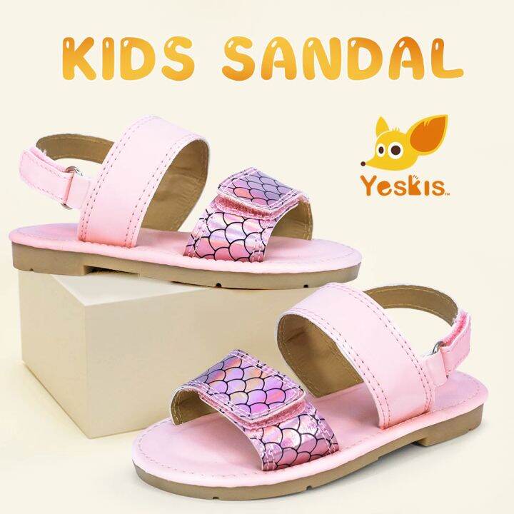 Yeskis เด็กสาวสีชมพูนางเงือกเจ้าหญิงรองเท้าฤดูร้อนเด็กวัยหัดเดิน ...