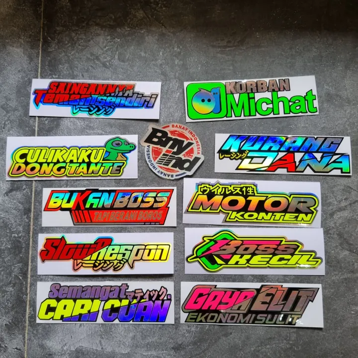 STICKER Stiker BUKAN BOSS SEMANGAT CARI CUAN KORBAN MICHAT CULIK AKU ...