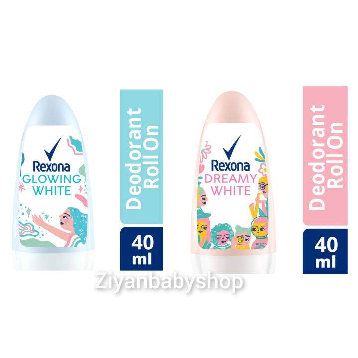 Rexona Deodorant Roll On 40 ml / Rexona Dreamy Bright / Rexona Glowing ...