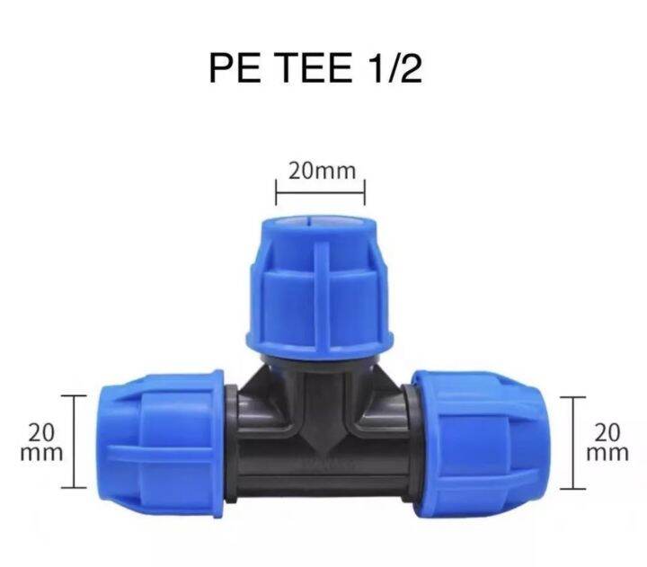 PE Compression Fittings Tee 1/2" | Lazada PH