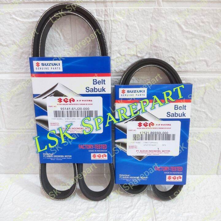 Vanbelt Van Belt Fanbelt Fan Belt Tali Kipas Set Suzuki APV Arena Original 4PK815-4PK1060 ...