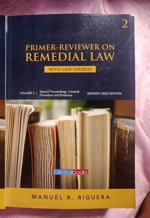 RIGUERA-PRIMER REVIEWER ON REMEDIAL LAW VOL 2 2022 SOFTBOUND | Lazada PH