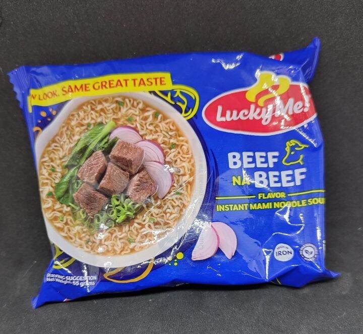 LDM Lucky Daily Mart - Lucky Me Beef na Beef Instant Noodles, pack of 6 ...
