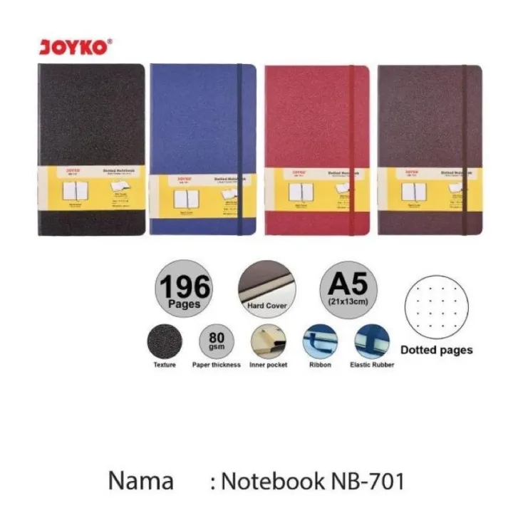 JOYKO Dotted Hardcover NB 701 Notebook Pocket Diary Buku Catatan Titik ...