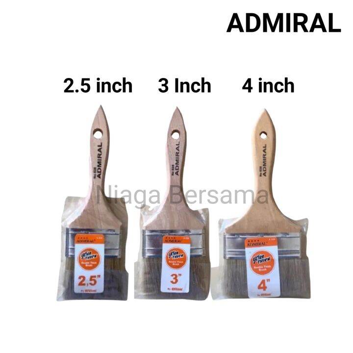 Kuas Cat Admiral 2.5 inch 3 inch 4 inchi Koas Kayu | Lazada Indonesia